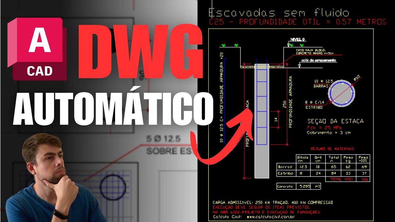 Programa para Cálculo de Estacas que Gera DWG ! - YouTube