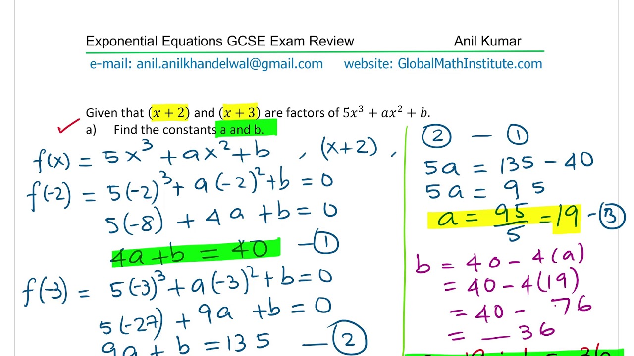 GCSE Exponential Equation Solution YouTube gcse-exponential-equation-solution-youtube