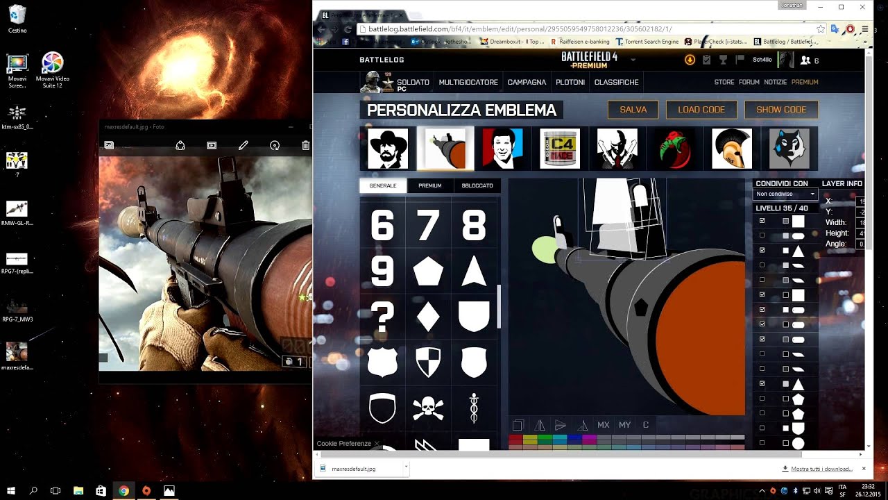 Battlefield 4 emblem creation RPG time-lapse - YouTube