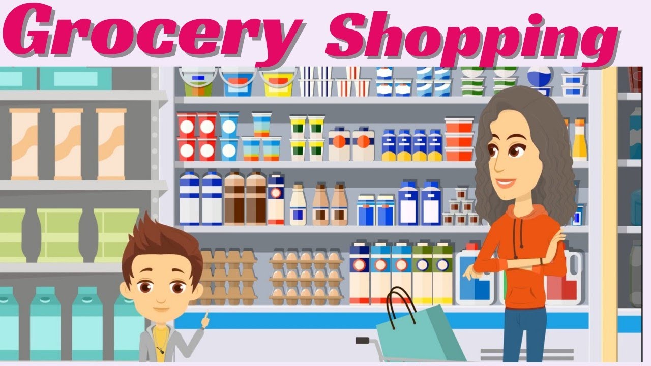Grocery Shopping - English Conversation - YouTube