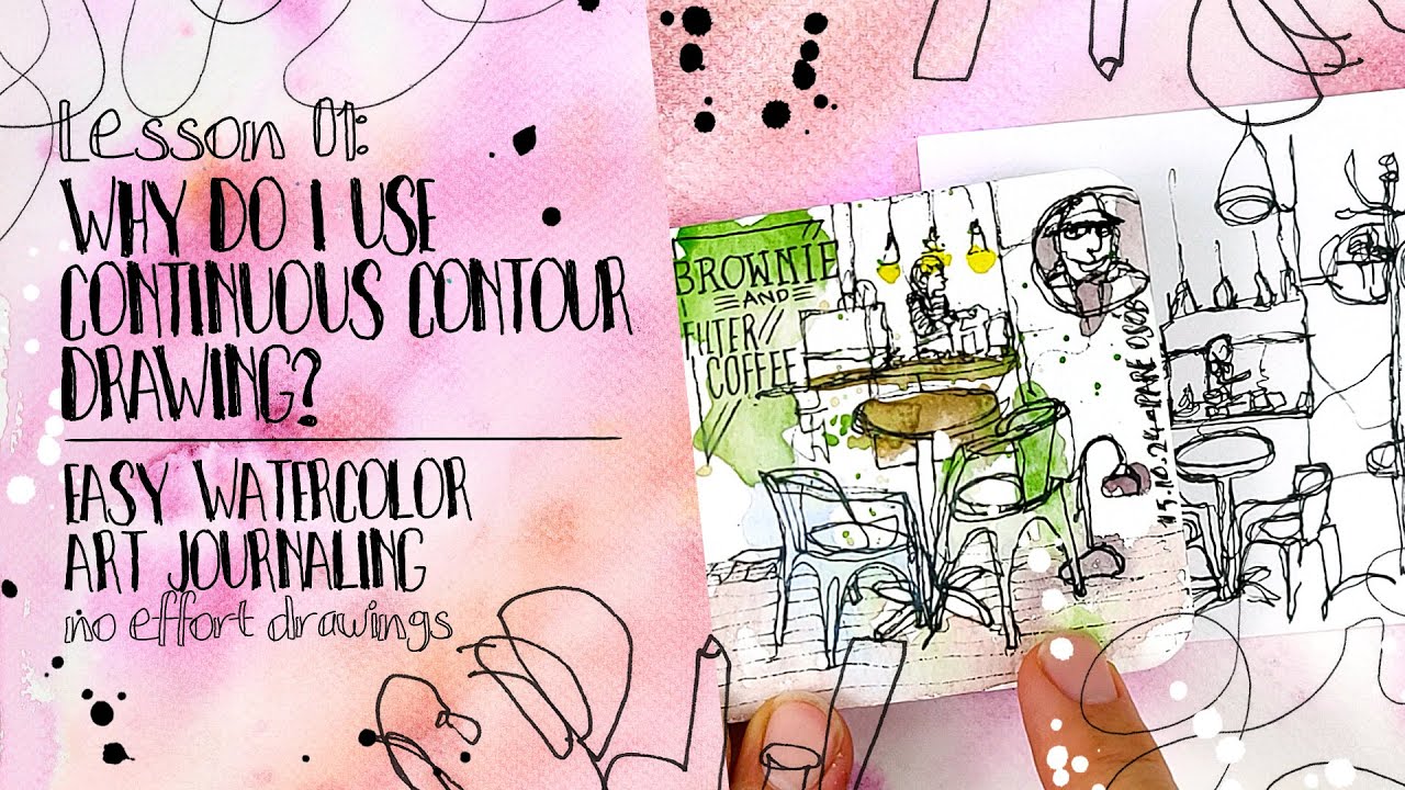 Why do I use continuous contour line drawing when I do art journaling ...