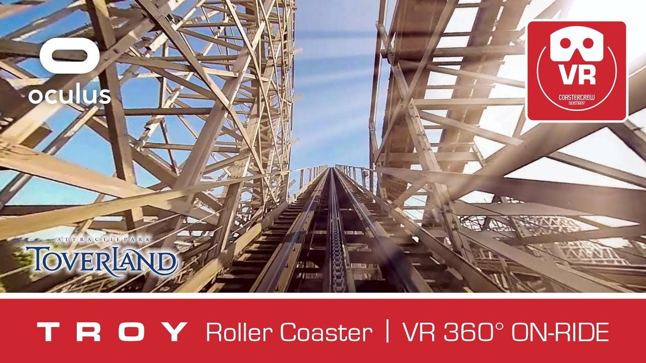 TROY 360° crazy Wooden VR Roller Coaster VR 360 | VR onride Toverland ...