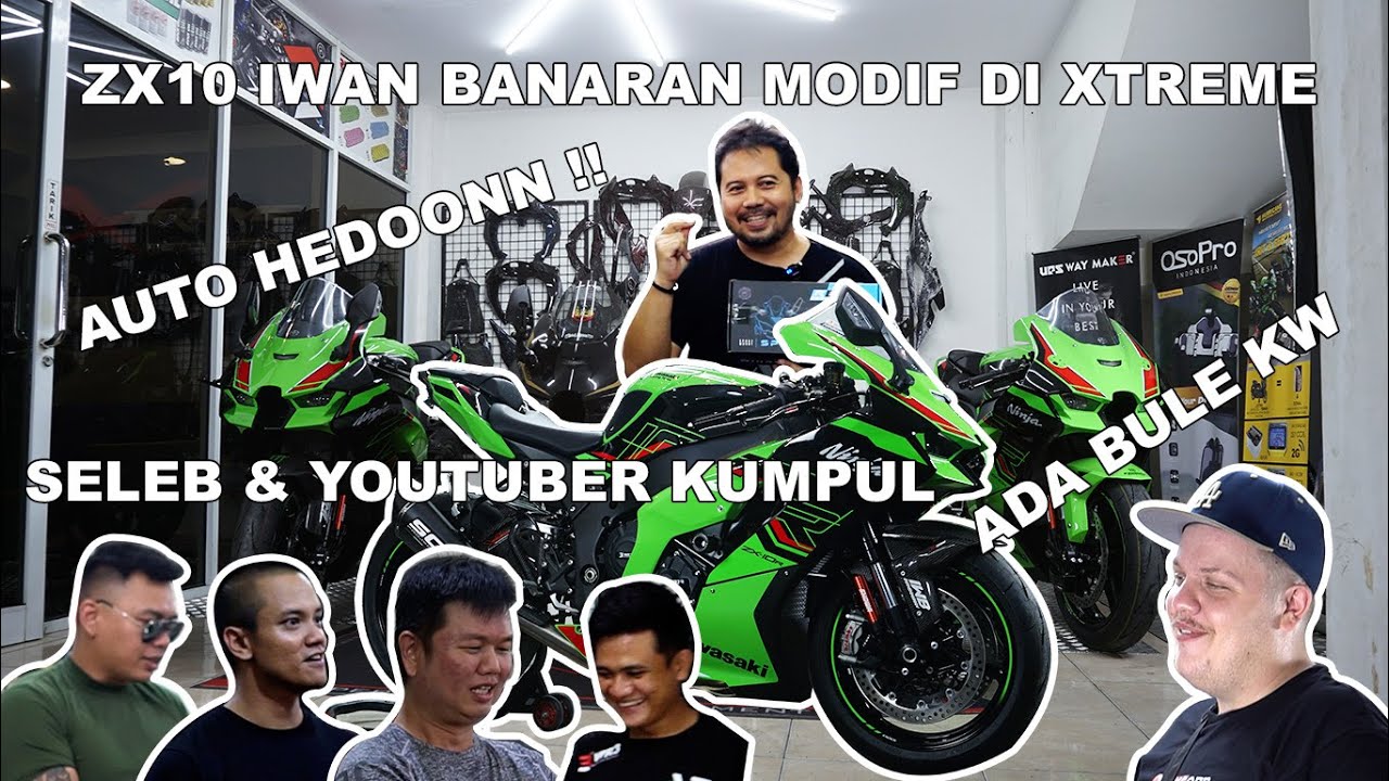 ZX10 IWAN BANARAN MODIF DI XTREME - AUTO HEDON | SELEB & YT MOTOVLOG KUMPUL | LANGSUNG KITA ...