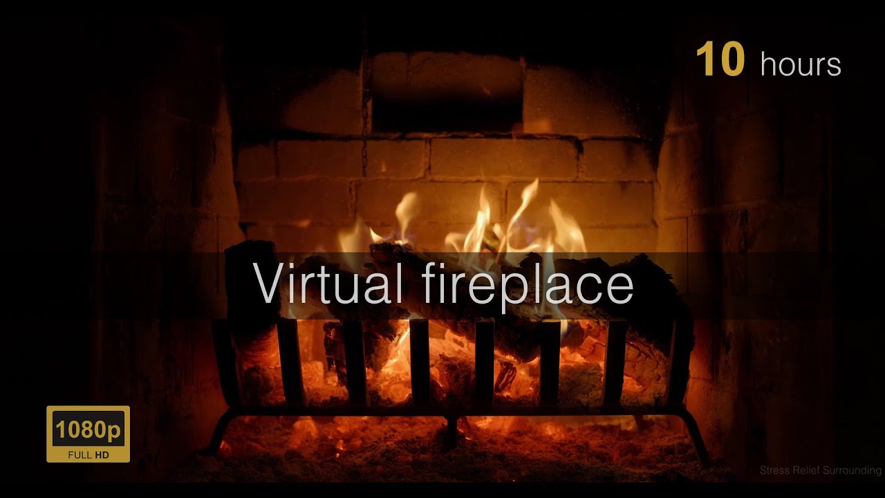 Cozy fireplace for sleep 10 hours Full HD - YouTube