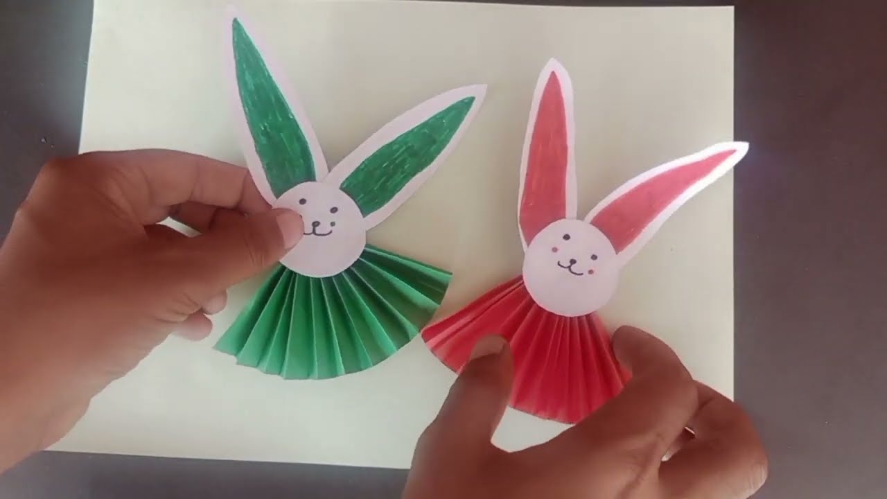 DIY Paper RABBIT / Paper rabbit making idea / Paper rabbit for kids ...