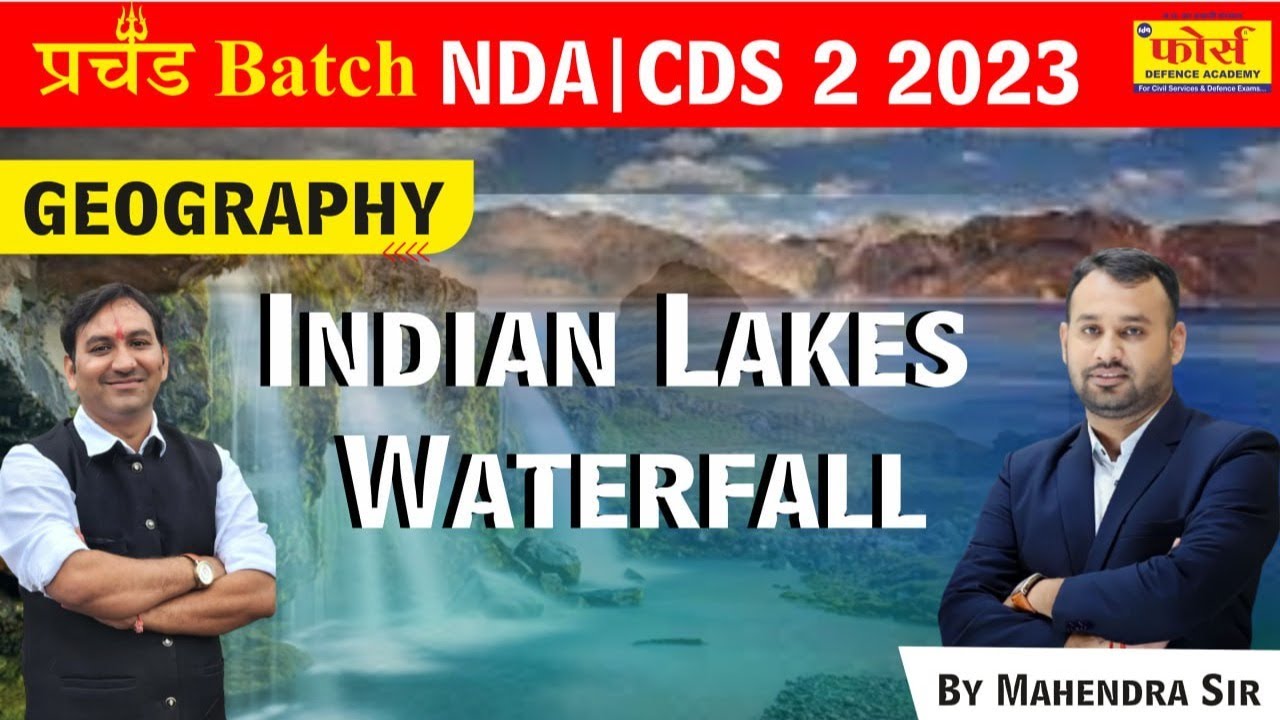 Indian Lakes & Waterfall | NDA GEOGRAPHY in One Shot | NDA Geography ...
