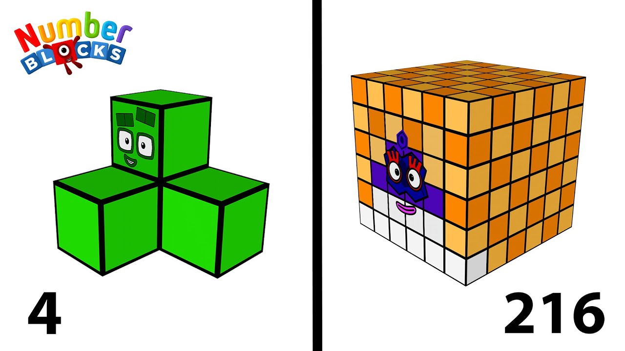 Numberblocks Step Squad NEW 4 to 216 BIGGEST - Learn To Count Big ...