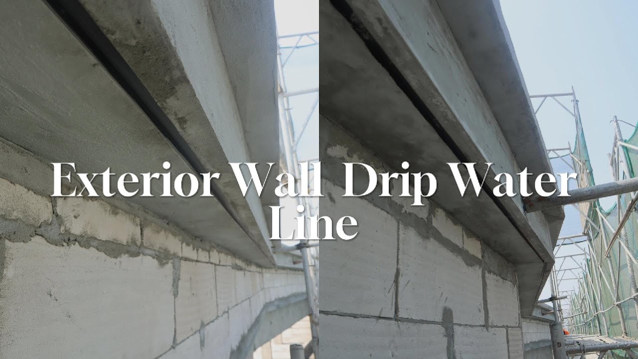 How to install PVC drip edge for exterior. External wall dripping ...
