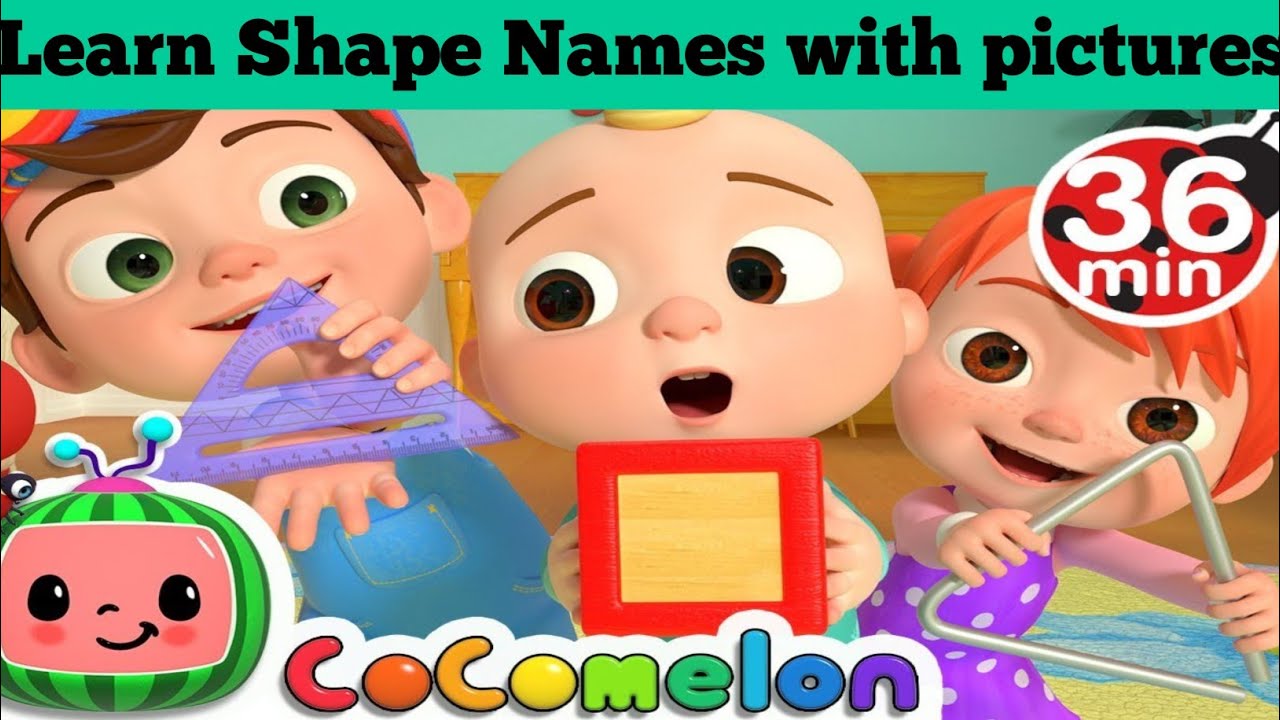 Shape names with pictures || circle square triangle shapes || kids ...