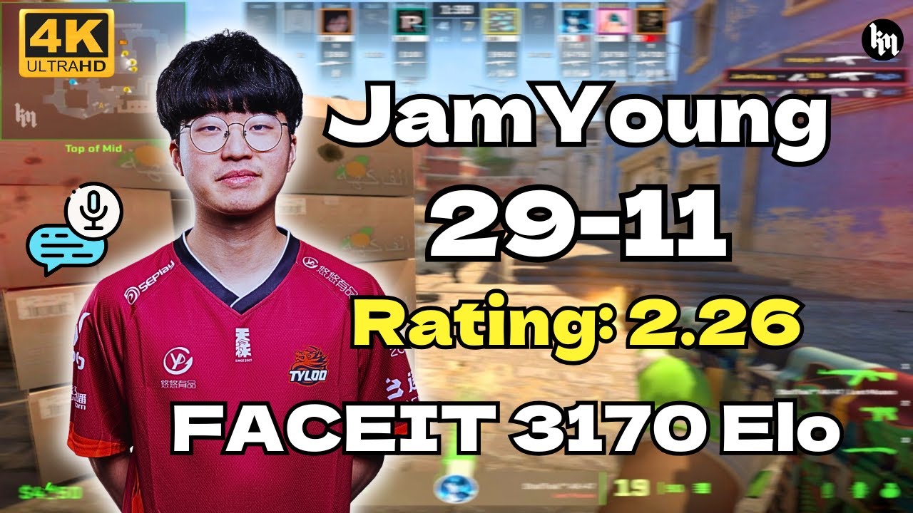 JamYoung (29-11) w/Attacker//Moseyuh (mirage) | FACEIT avg. 3170 Elo | July 24, 2025 | CS2 POV ...