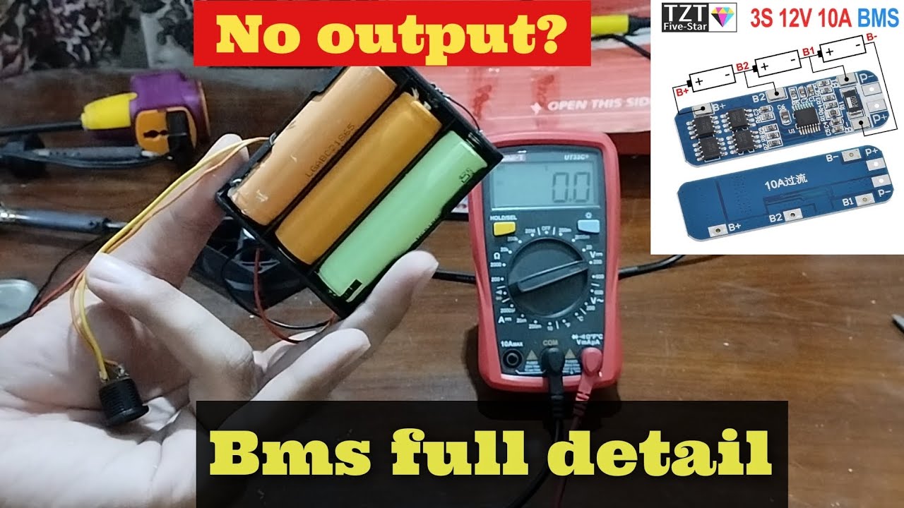 18650 lithium battery BMS 3S 12V 10 A perfectly working - YouTube