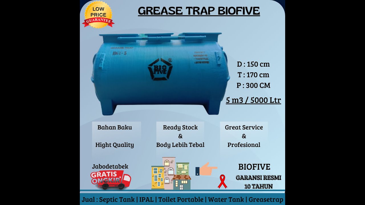Pemasangan Pre - Treatment Limbah Kitchen || Grease Trap Biofive - YouTube