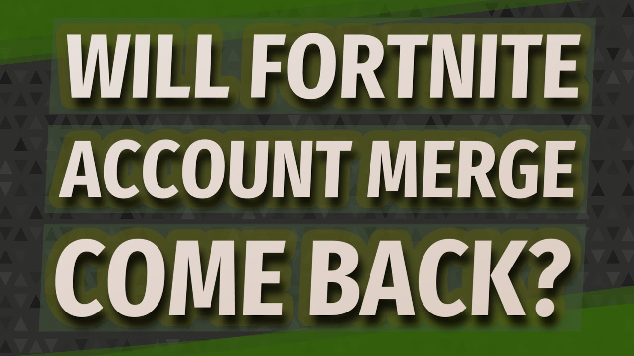 Will fortnite account merge come back? - YouTube