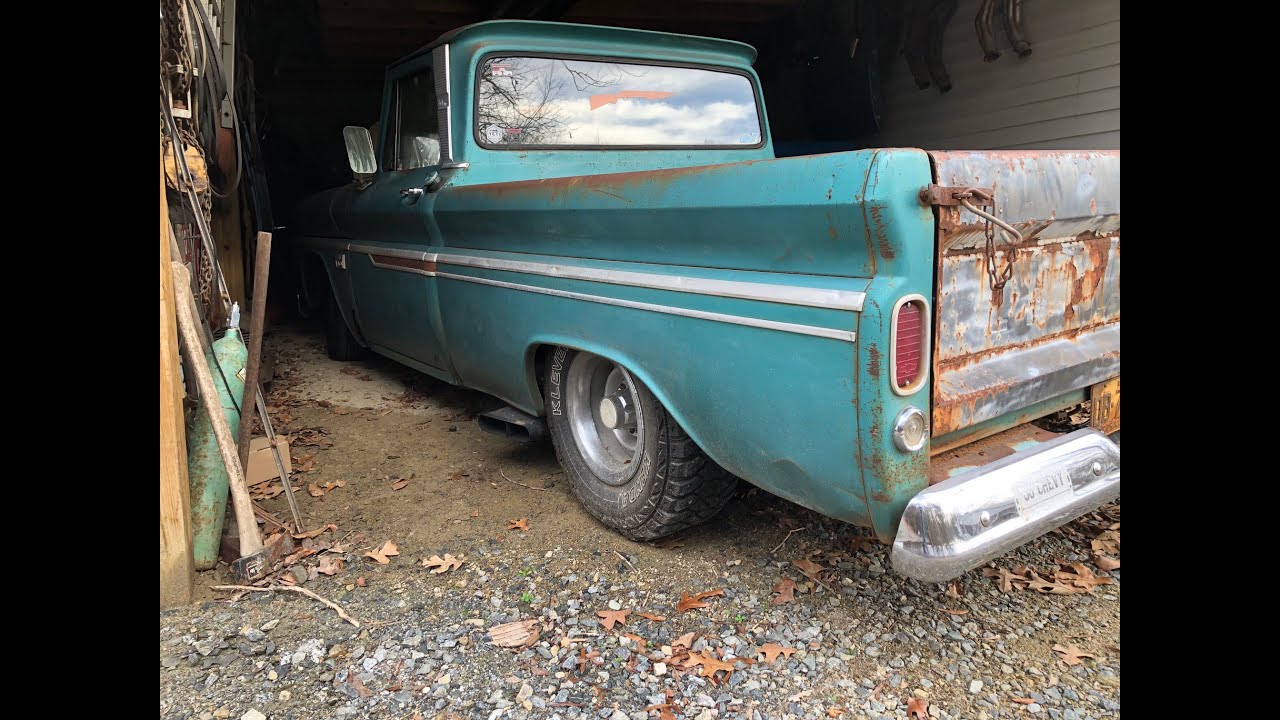A little ride in a 55 Chevy and 66 Chevy C-10 - YouTube