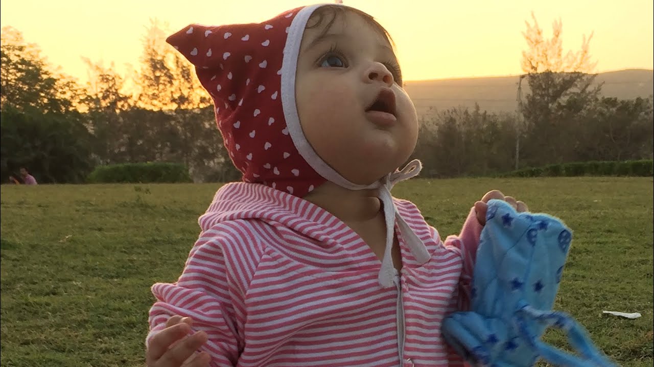 Cute baby's first outing in Garden | Baby hates grass|Avira-Adorable ...