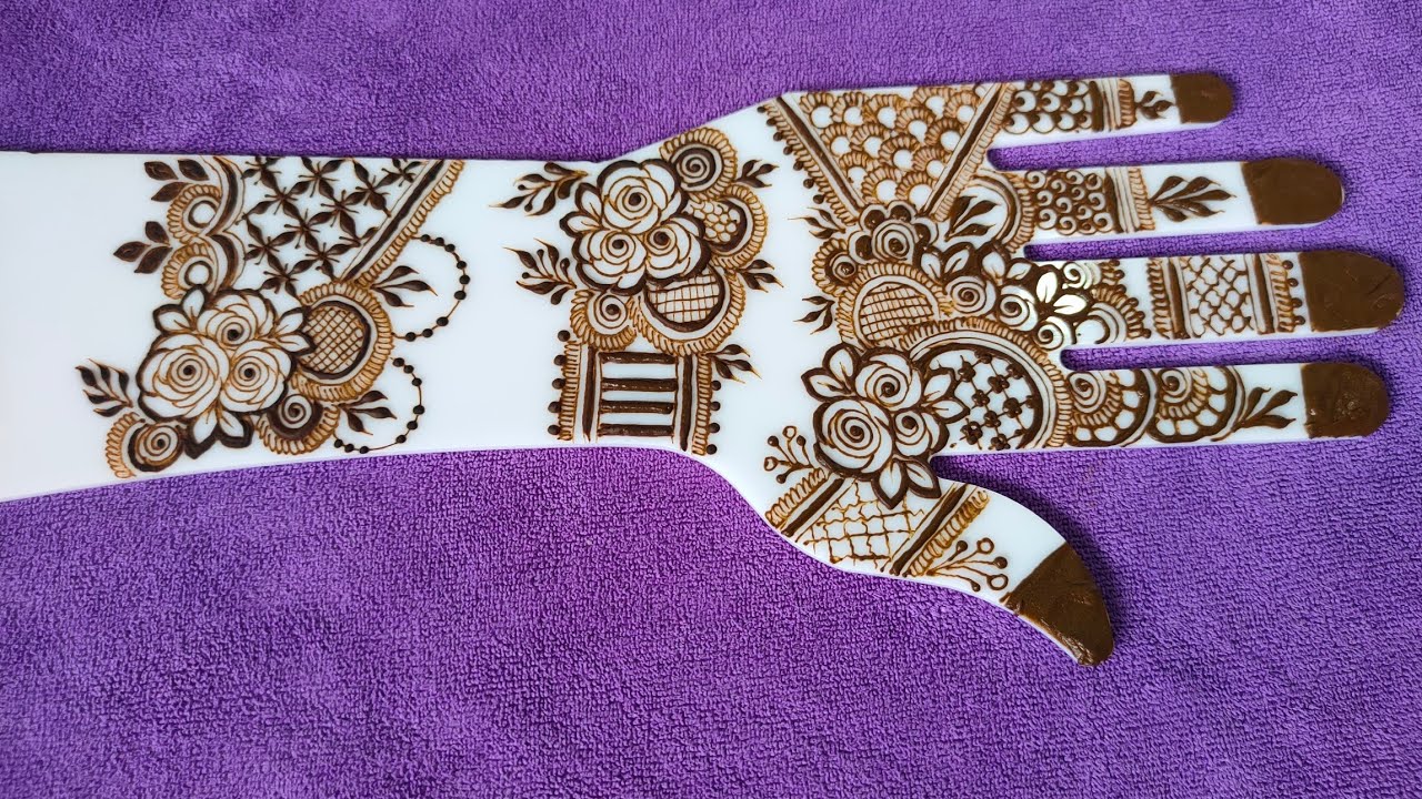 Eid Special Mehndi Design/ mehndi design brooch for back hand/ simple ...