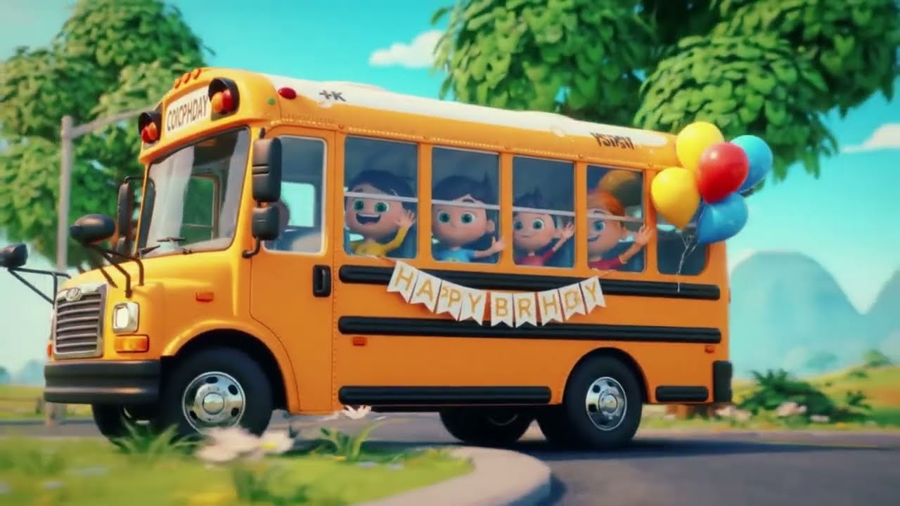 Wheels on the Bus JJ Birthday Version | @CoComelon Nursery Rhymes ...