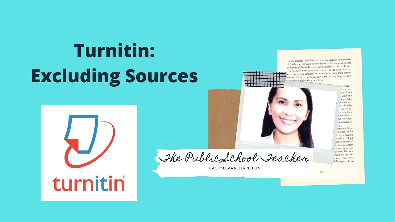 Turnitin: Excluding Sources - YouTube