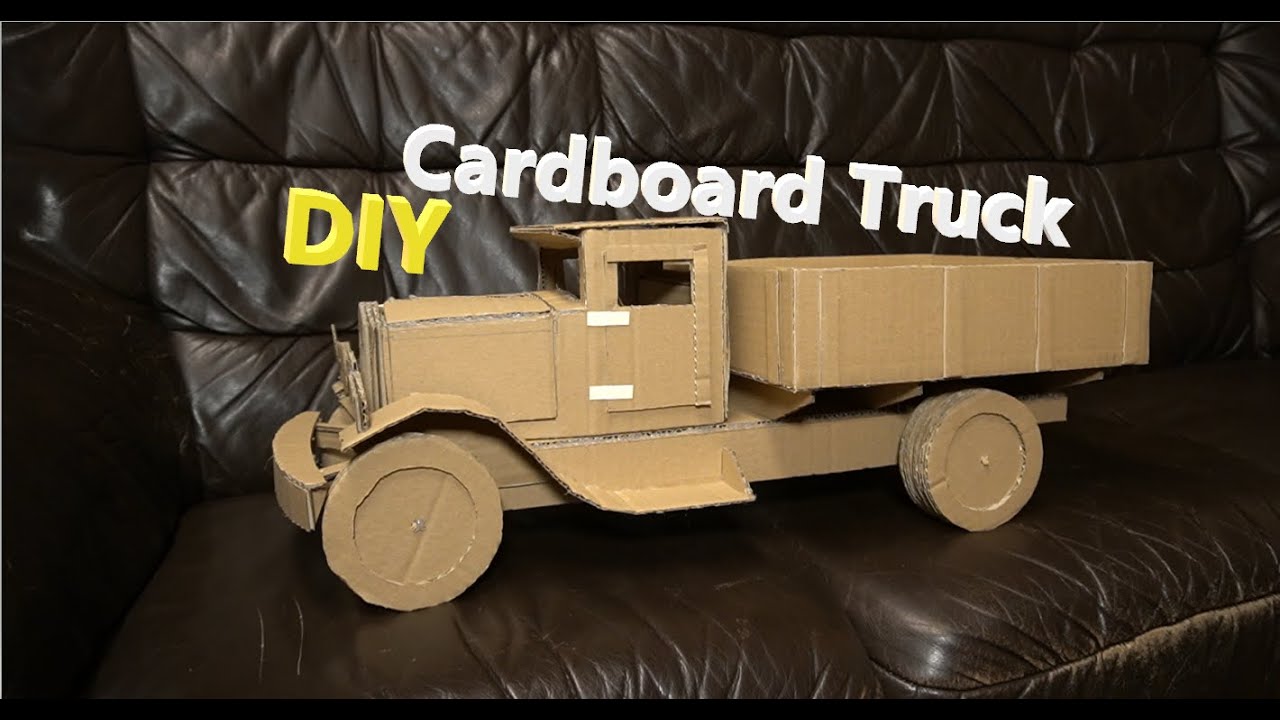 Truck from cardboard DIY - YouTube
