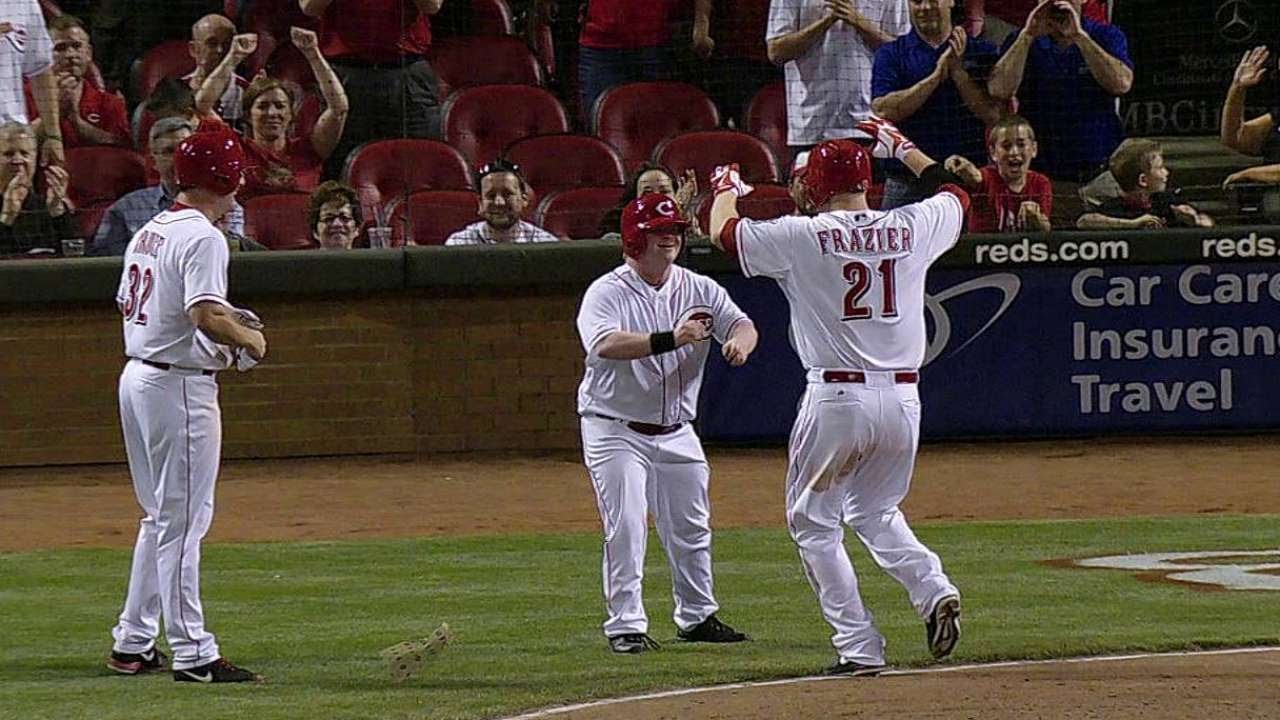 Frazier's two-run homer for batboy Teddy - YouTube