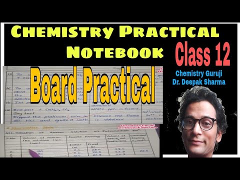 Chemistry Practical Notebook| Class 12| CBSE| RBSE|Board exams ...