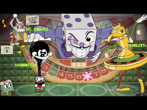 Cup head jefes rey dado,PIROULETTA,MANGOSTAN Y MR.CHIMES #cuphead # ...