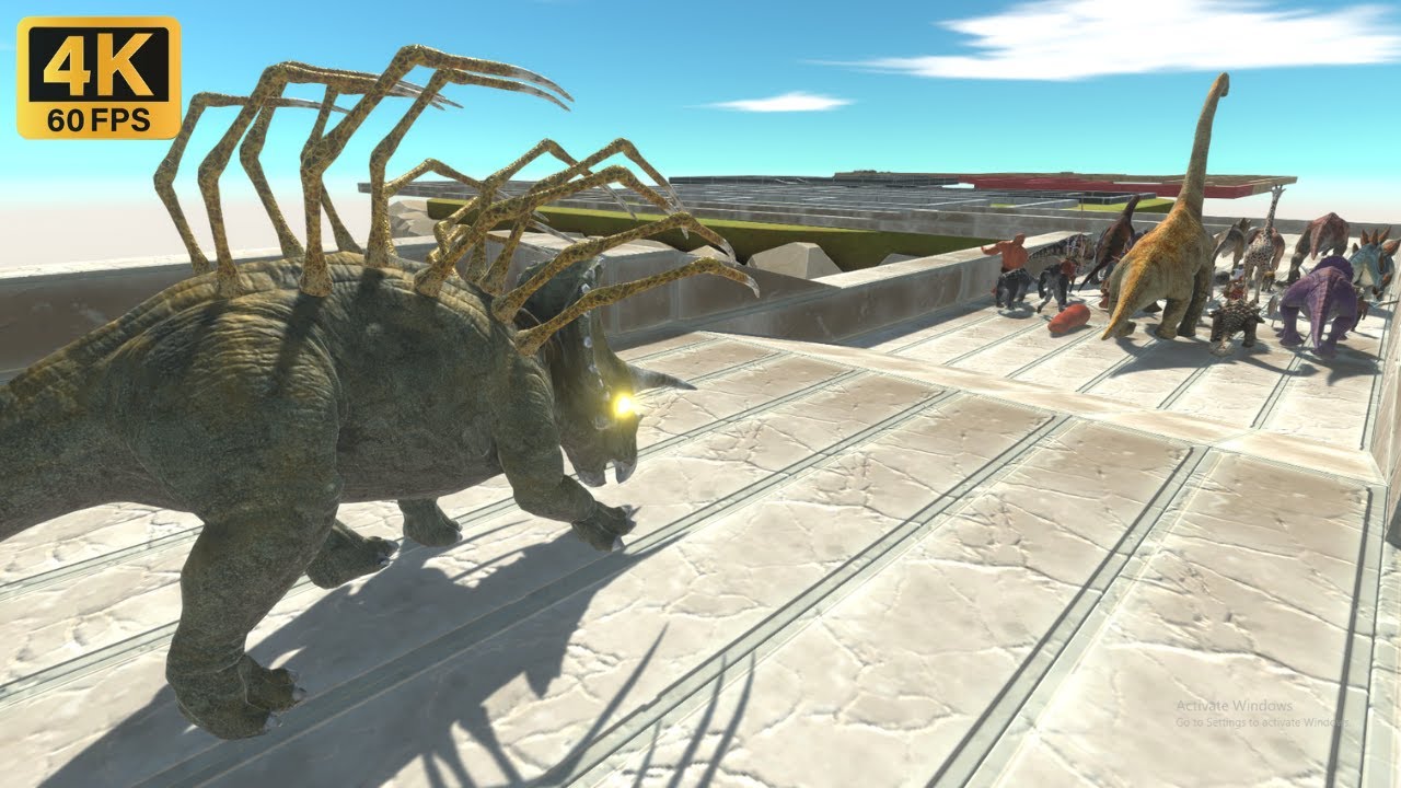 Escape from Alien Triceratops - Animal Revolt Battle Simulator - YouTube