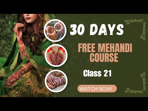 Basic to advanced mehandi free class in Tamil - YouTube