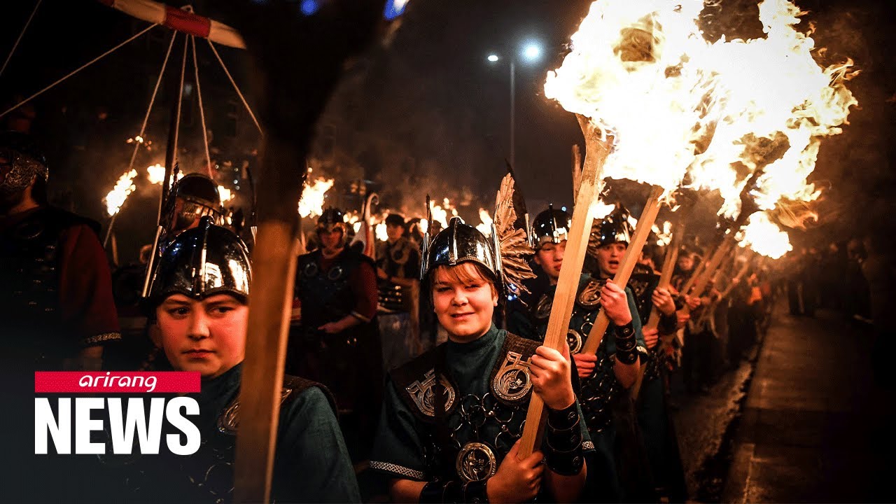 Scotland's Shetland Islands mark end of yule with Viking fire festival ...