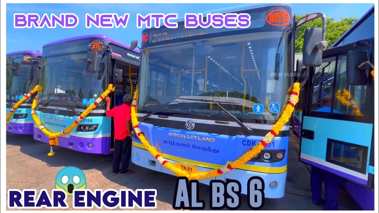 MTC NEW BUSES AL-BS6 🚌 LOW FLOOR BUSES 💞BRAND NEW BUSES ⚡⚡தமிழ்நாடு MTC ...