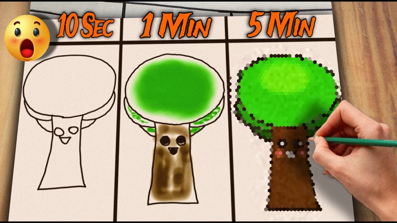 (ASMR) DRAW SPRUNKI MR TREE PHASE IN 5 MIN CHALLENGE - YouTube