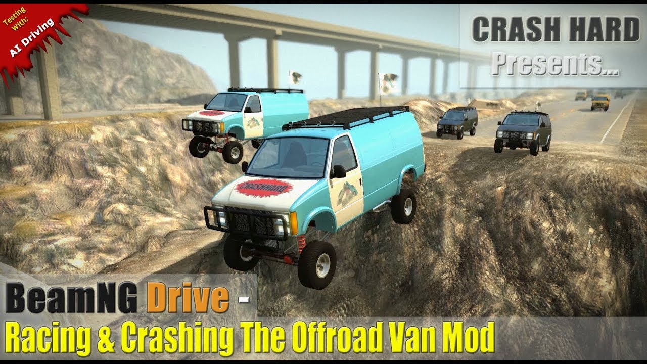 BeamNG Drive - Racing & Crashing The Offroad Van Mod - YouTube