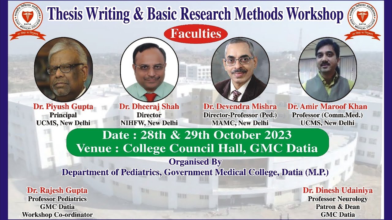 Glimpses - Thesis writing and Basic research methods workshop | GMC ...