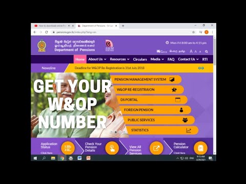 Get Your W & OP Number #W&OP - YouTube