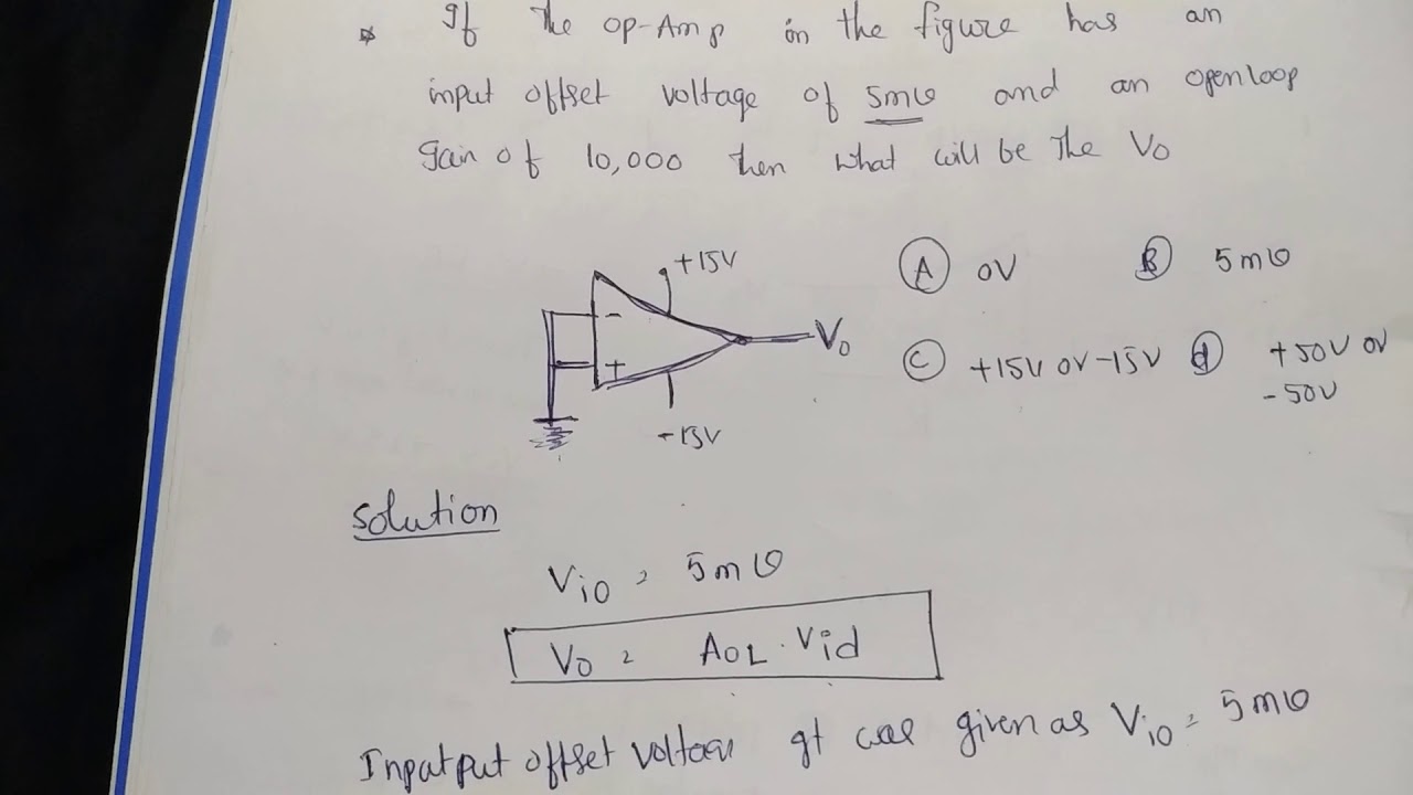 Linear integrated circuits gate questions solution - YouTube