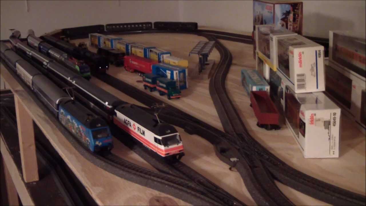 C track in place on my Marklin Layout Jan 2012 a - YouTube