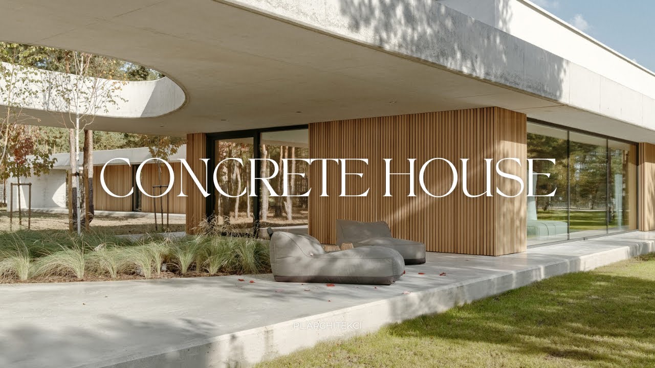 Concrete One-story House Design Seek To Harmonize With The Surrounding ...