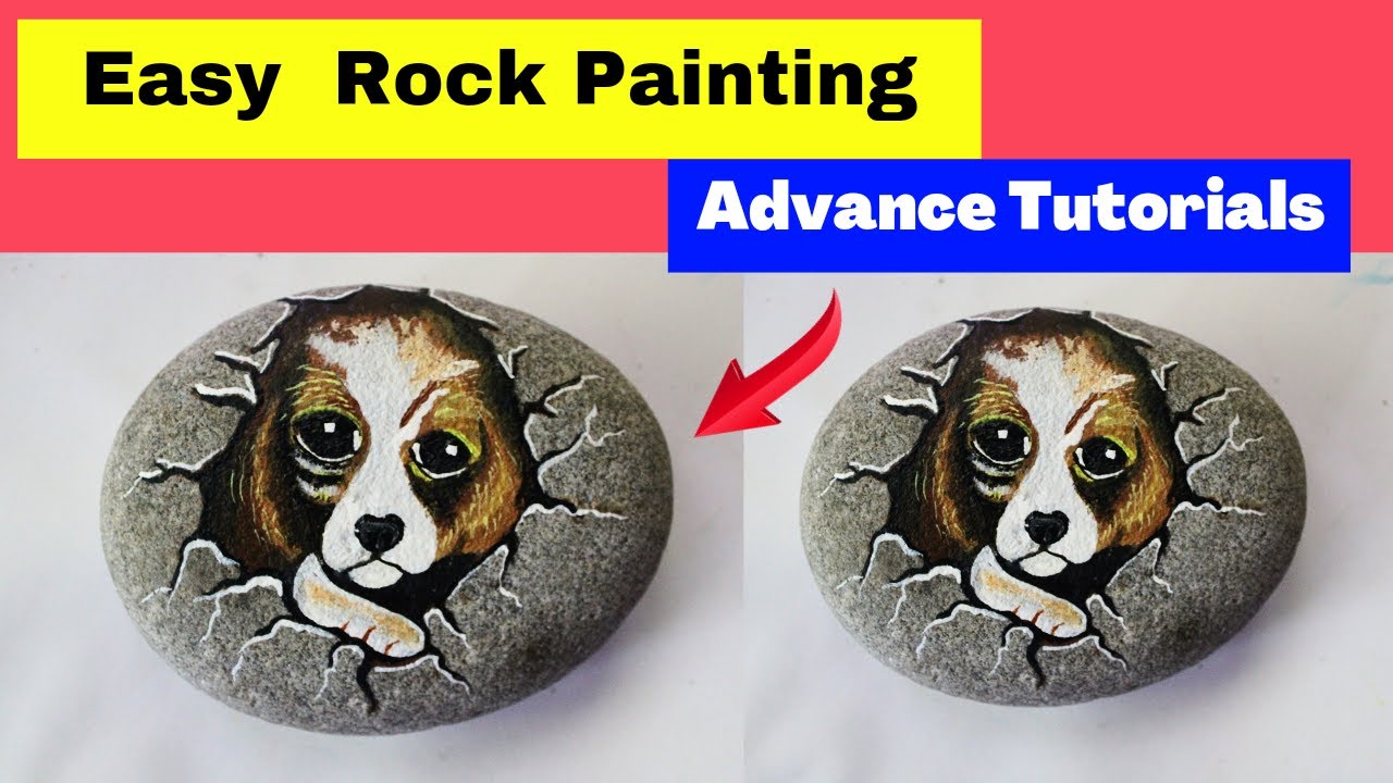 Easy Rock Painting Ideas Dogs Custom Pet Hand Painted Rocks,
