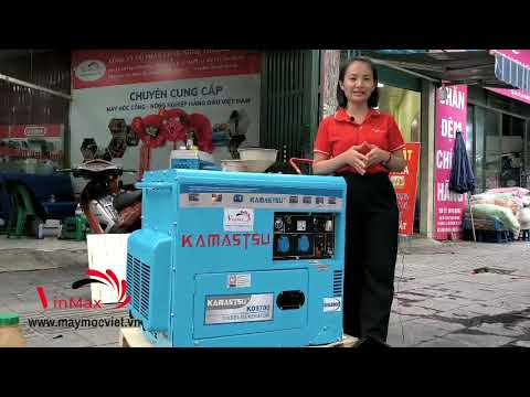 Máy phát điện chạy dầu 7kw Kamastus KD8700, vỏ cách âm chống ồn giá tốt | 0964293261