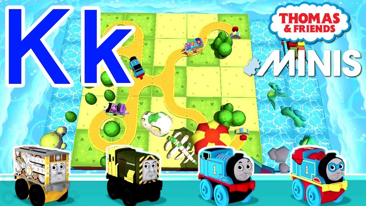 Kk — Learn ABCs with Thomas and Friends Minis ★ Build Your Own letter "K" Train Track! - YouTube
