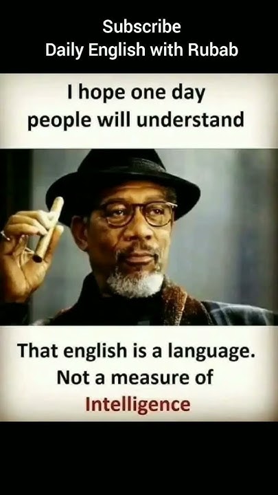 English Is Language Not A Measure Of Intelligence Shorts Youtubeshorts English Youtube
