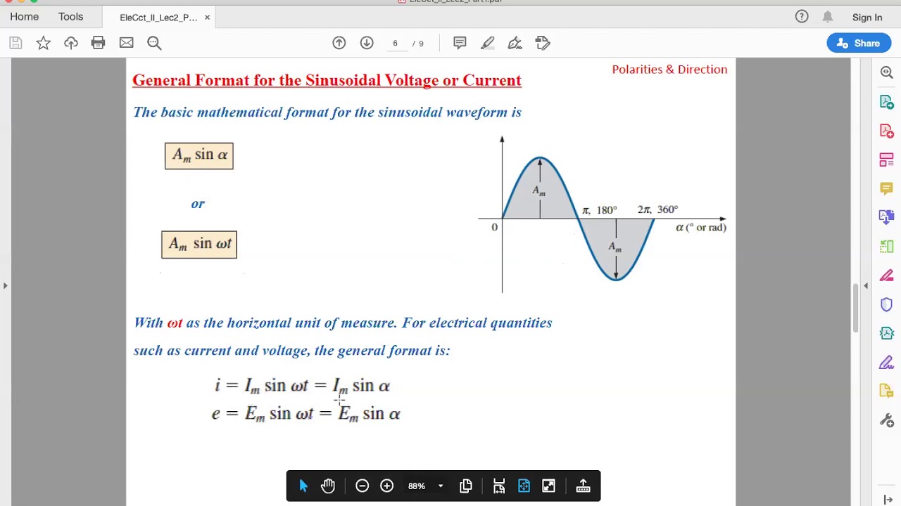 Electrical Circuit II Lec2 Part1Polarities and Direction - YouTube