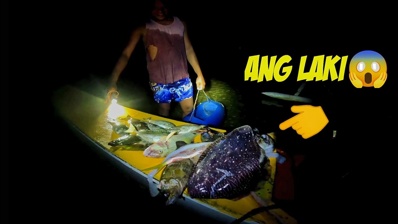 Inabutan kami ng ulan habang sumisisid | Night Spearfishing - YouTube