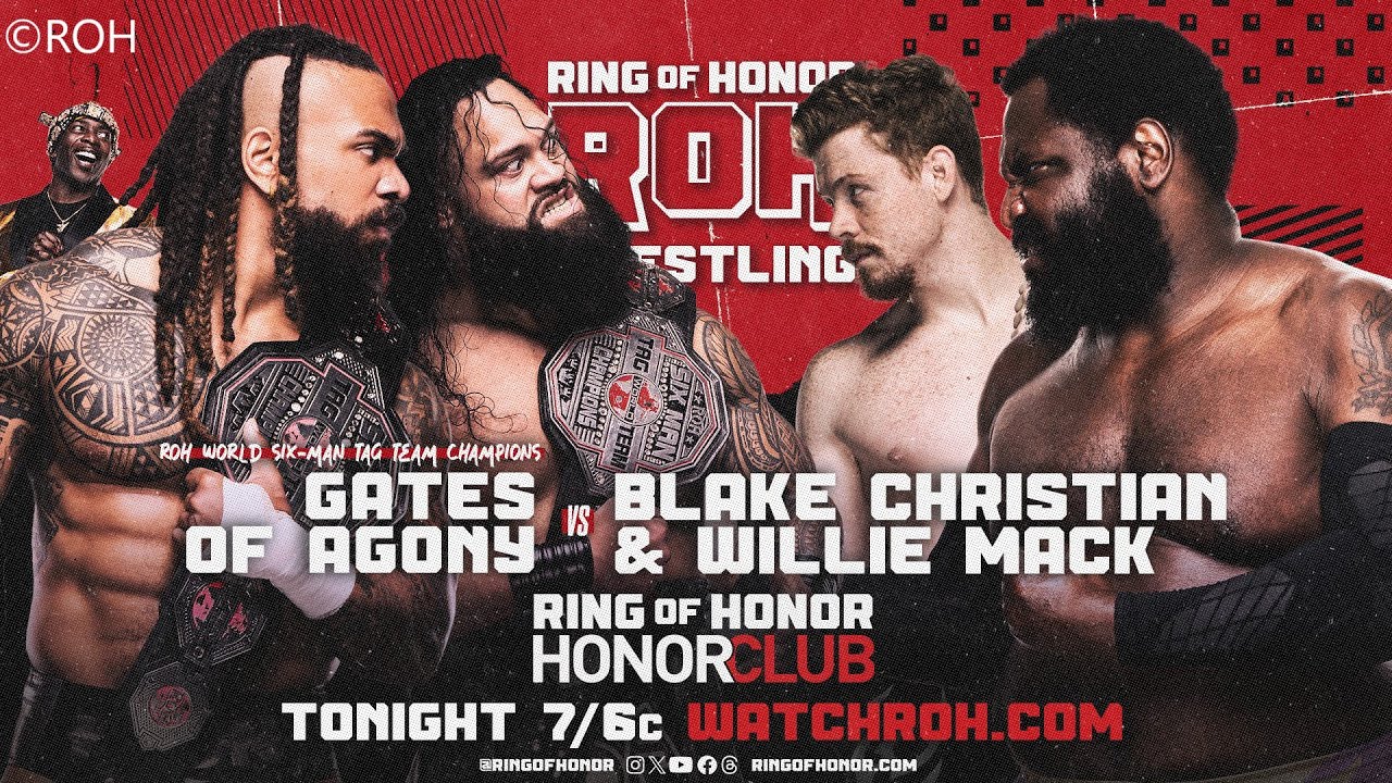 Blake Christian & Willie Mack vs Gates of Agony / Tag Team Match / ROH ...