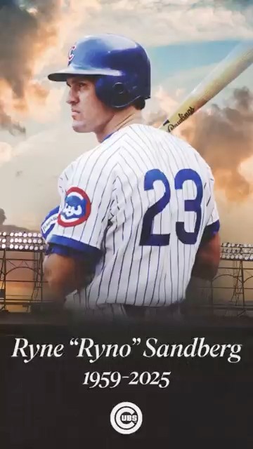 Remembering Baseball Great Ryne Sandberg #baseball #mlb #rip #ryno # ...