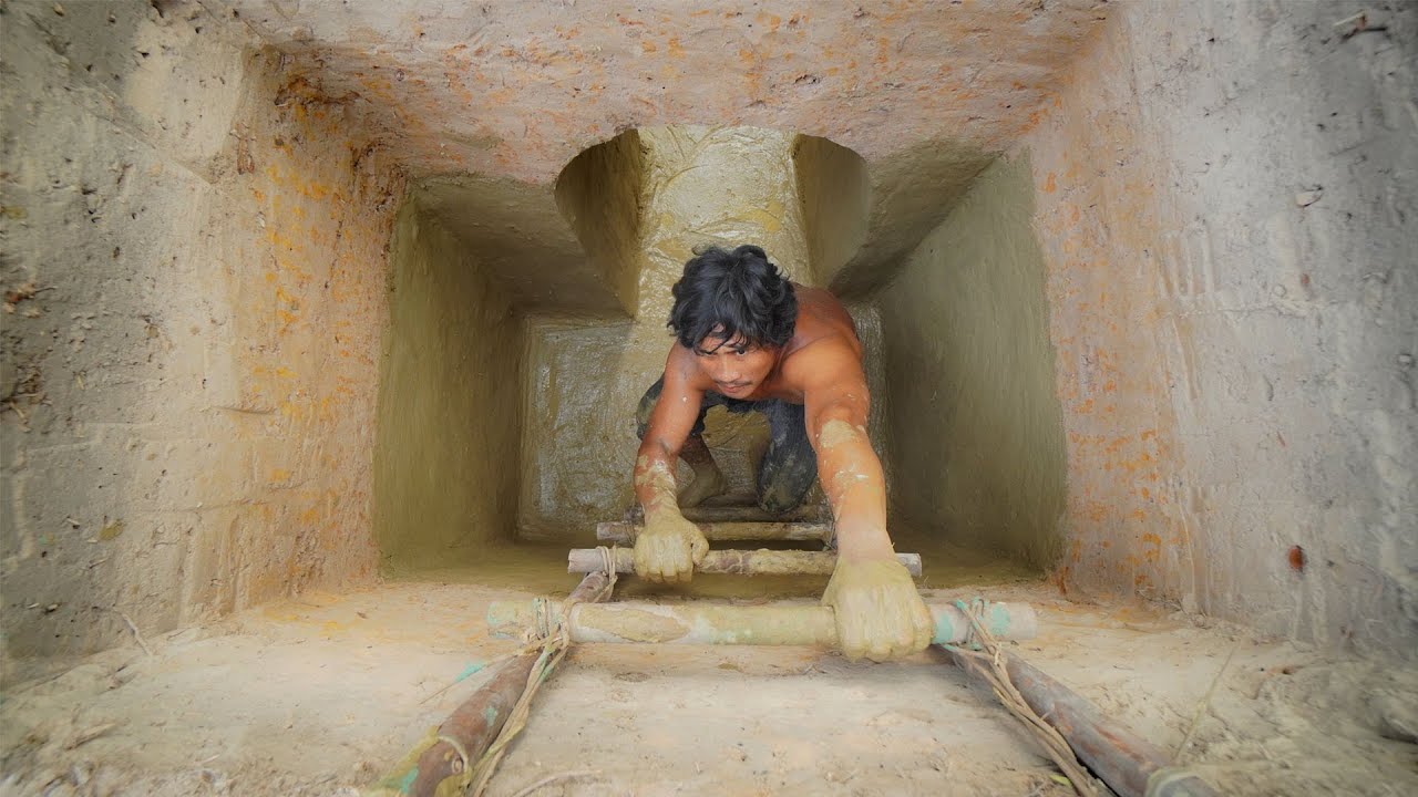 27Day In Jungle Build The Most Technology Underground And Primitive ...