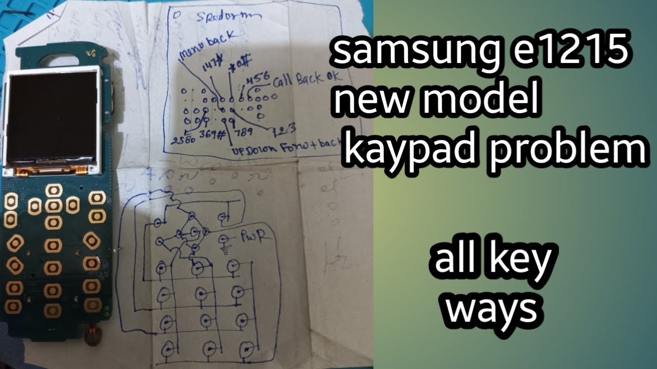 Samsung E1215 keypad solution // new model samsung E1215 // gsm nikhil ...