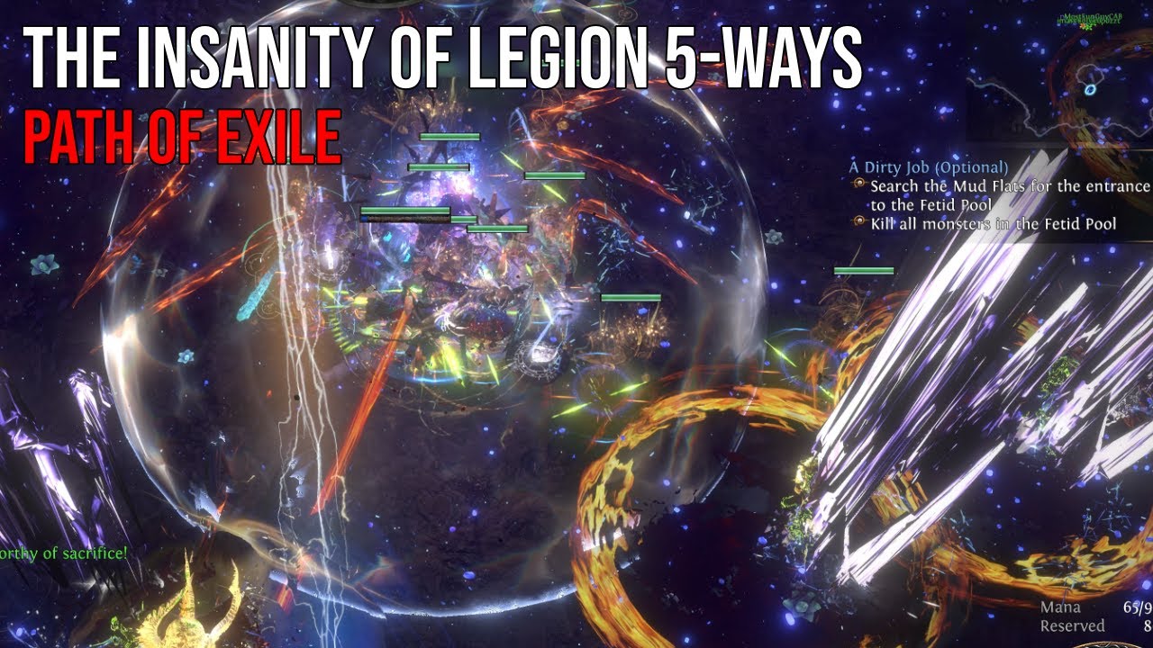 The Insanity of POE Legion 5-Way Levelling - YouTube