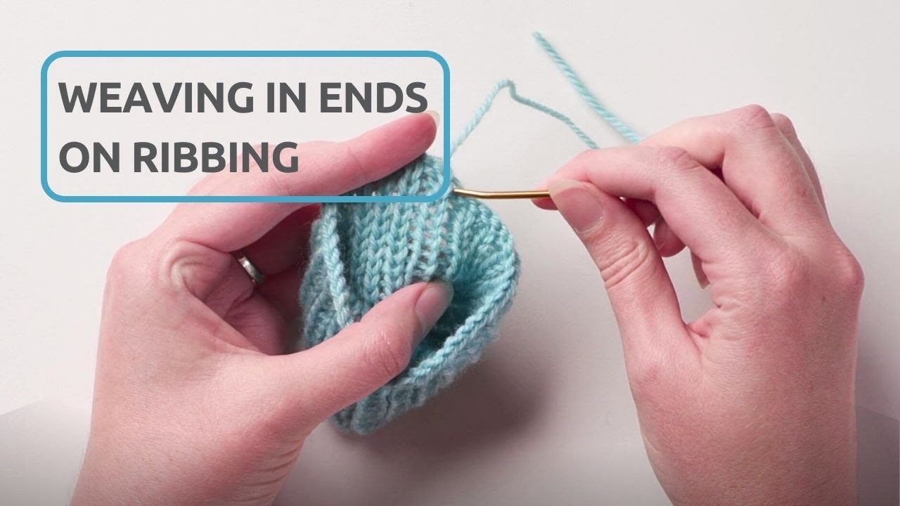 How to Weave in Ends on Ribbing - YouTube
