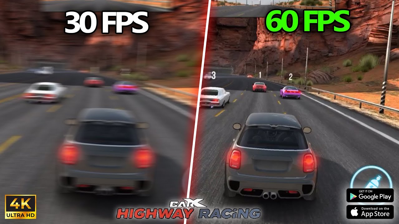 CarX Highway Racing - Mini Cooper-S | 30 FPS VS 60 FPS [ 4K Resolution ...
